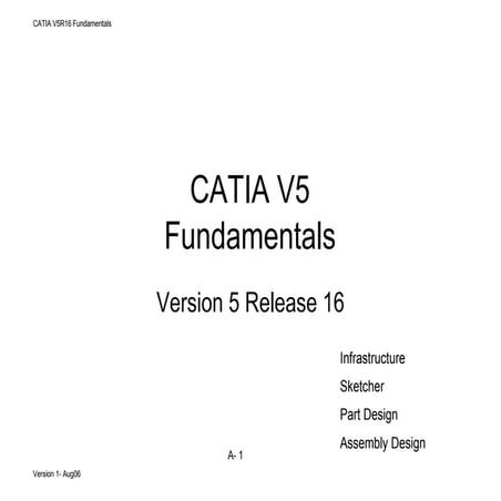 CATIA V5R16 Fundamentals - Version V5 Release 16 - Part Design | PDF