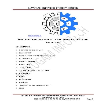 final year project center coimbatore | PDF