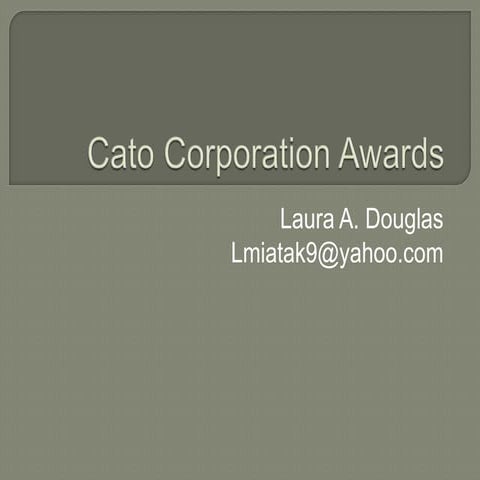 Cato Corporation Awards | PPT