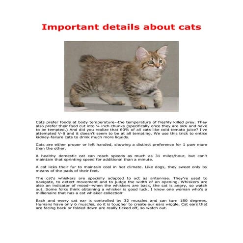 Cats ppt | PPTX