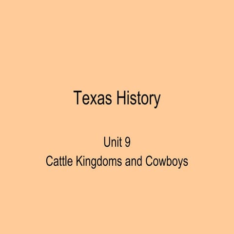 Cattle cowboys and railroads | PPT