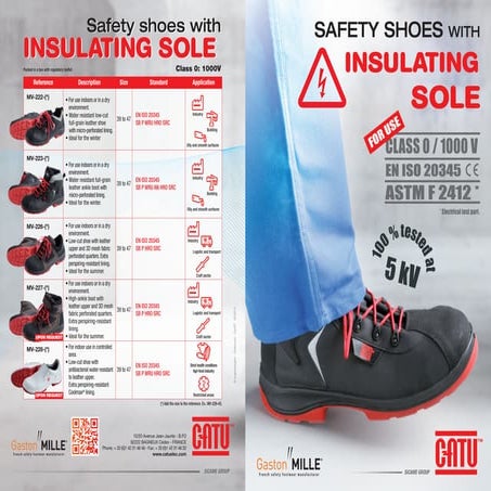 CATU MV-222 Insulating Safety Shoes - Brochure | PDF