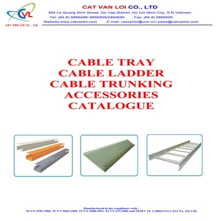 Cat van loi cable tray - cable ladder - trunking catalog | PDF ...