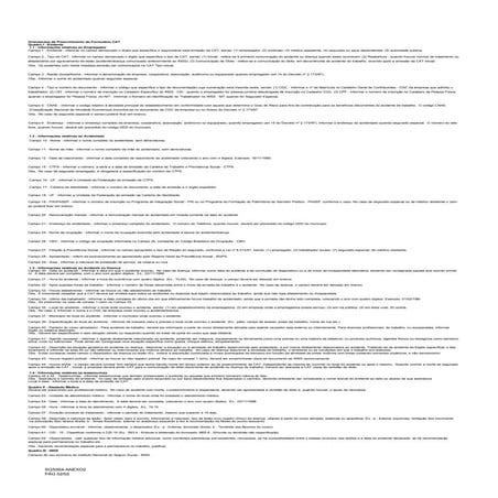 Modelo CAT (Comunicado acidente trabalho) | PDF