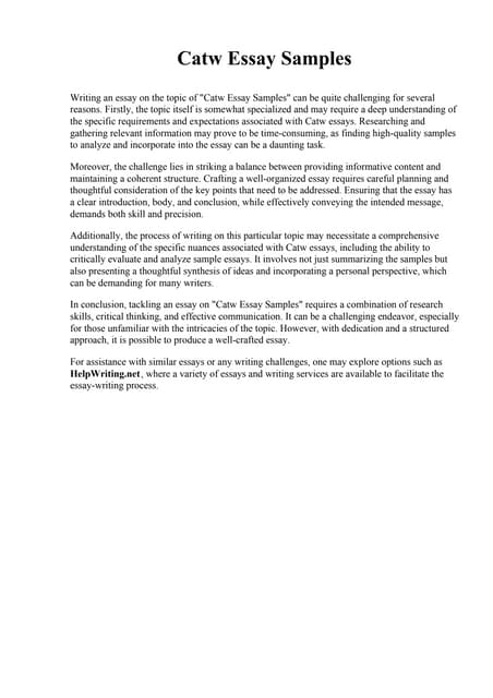 Ged Essay Samples | PDF