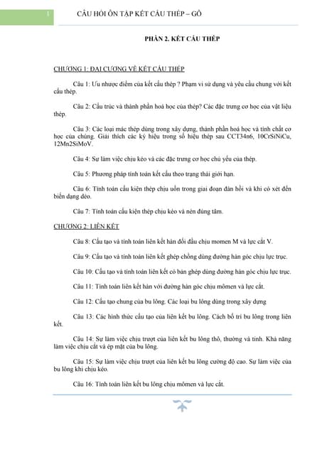 đề thi Kết cấu công trình - tham khảo | PDF