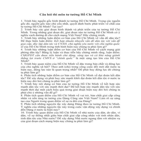 Cau hoi tu luan tthcm | DOC