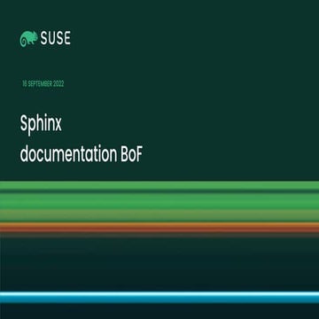 cauldron-2022-docs-bof at gcc cauldron in 2022 | PPT