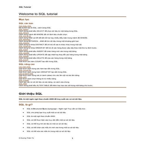 Cau lenh truy van sql | PDF