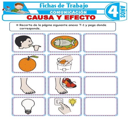 Hojas De Trabajo De Causa Y Efecto Para Quinto Grado ¿QUÉ PASA