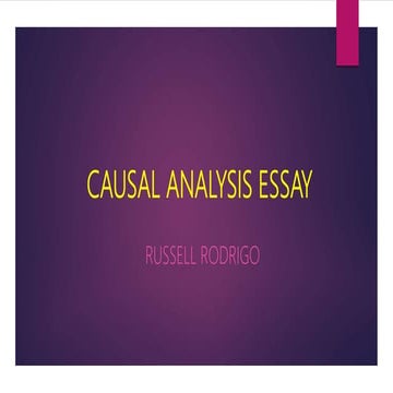 Causal Analysis Essay | PPTX