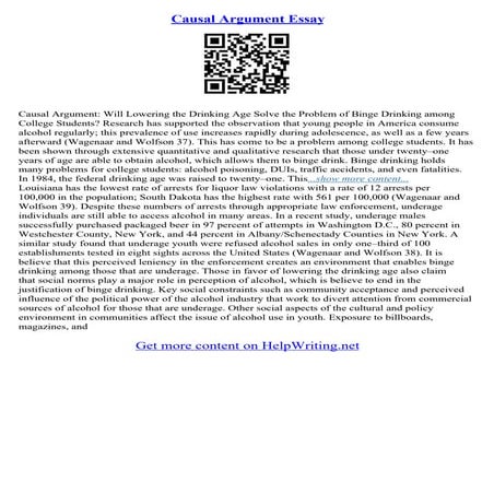Causal Argument Essay | PDF