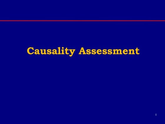 Causality assessment scales | DOCX | Chemistry | Science