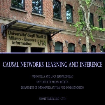 Causal networks, learning and inference - Introduction | PDF