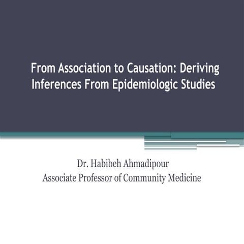 Association and causation | PPTX