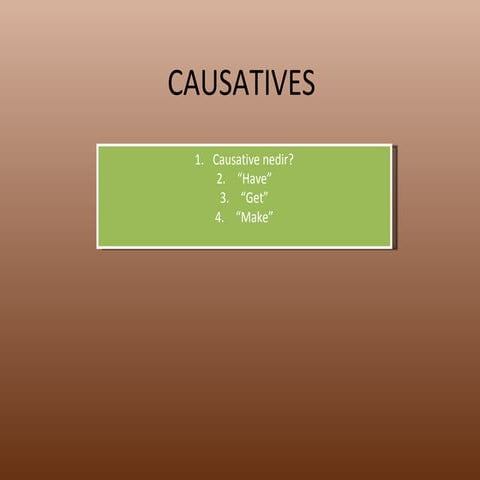 Causatives | PPT