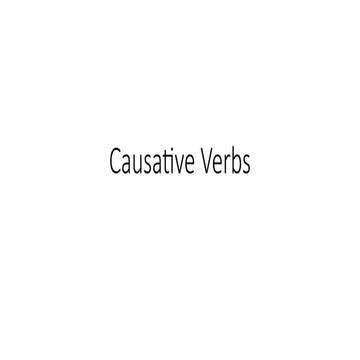 Causative_Verbs, Presentation, Explanation | PPTX