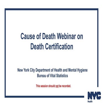 Medical certification of cause of death | PPTX