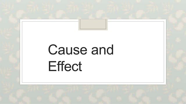 Cause and-effect-powerpoint | PPT