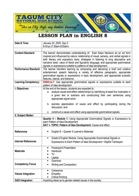Making inference lesson plan | DOCX | Educational Assessment | Education