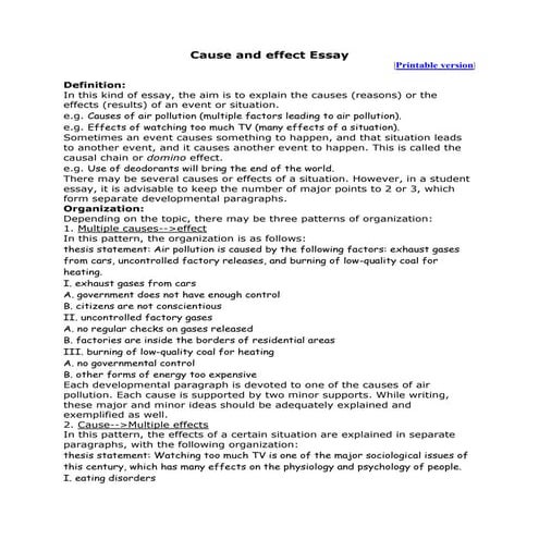 Unit 3 cause-effect essay | PPTX