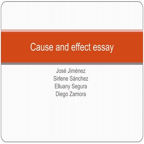 Cause And Effect Essay | PPT