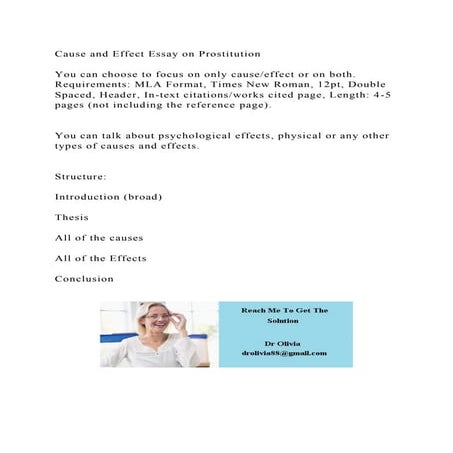 Cause and Effect Essay on Prostitution You can choose to focus o.docx