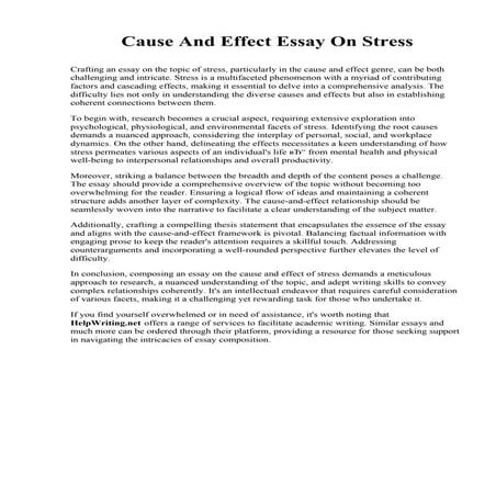 Cause And Effect Essay Stress.pdf