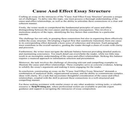 Cause And Effect Essay Structure.pdf