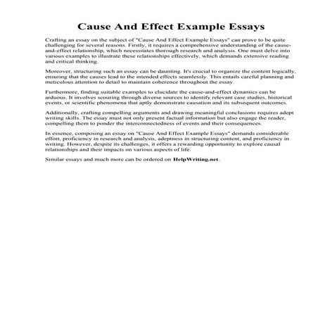 Cause And Effect Example Essays.pdf