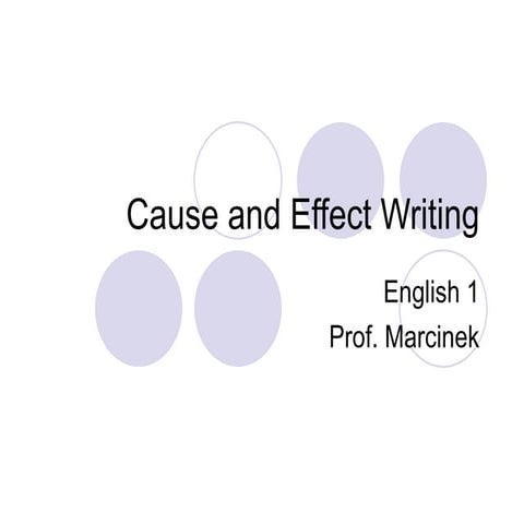 Causeand Effective Writing | PPT