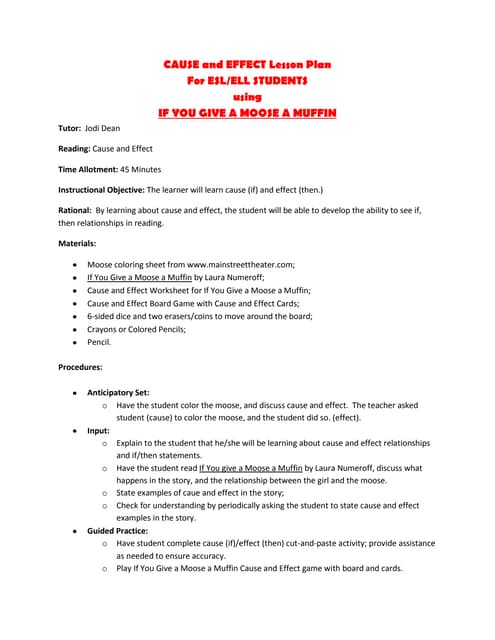 Cause and Effect Statements Worksheets | PDF