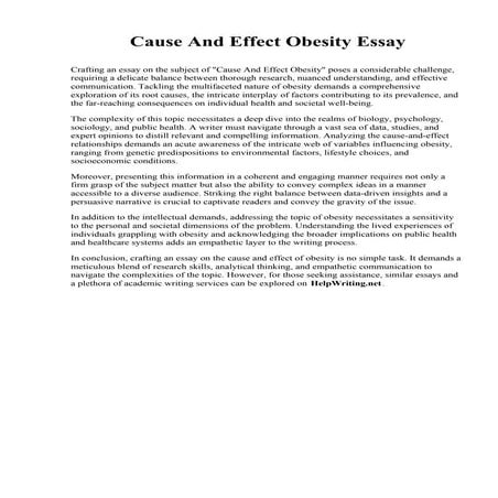 Cause And Effect Obesity Essay.pdf