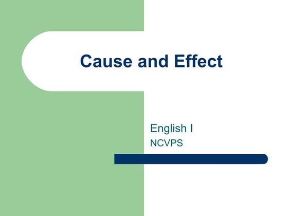 Cause & Effect | PPTX