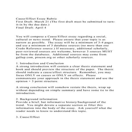 CauseEffect Essay Rubric First Draft March 21 (The first draft.docx