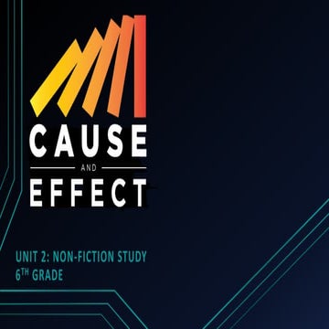 Cause & Effect Unit 6.2 | PPTX