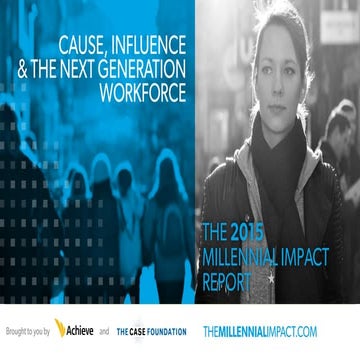 Cause, Influence, and the Next Generation Workforce | PPT