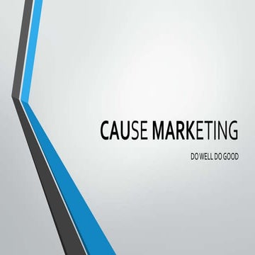 Cause marketing, some successful campaigns | PPTX