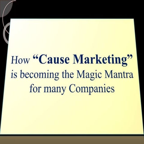 Cause Marketing Presentation | PPTX