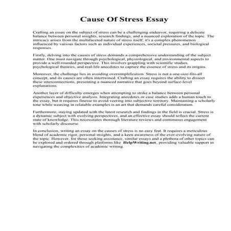 Cause And Effect Essay Stress.pdf