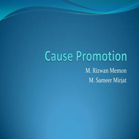 Cause promotion | PPTX