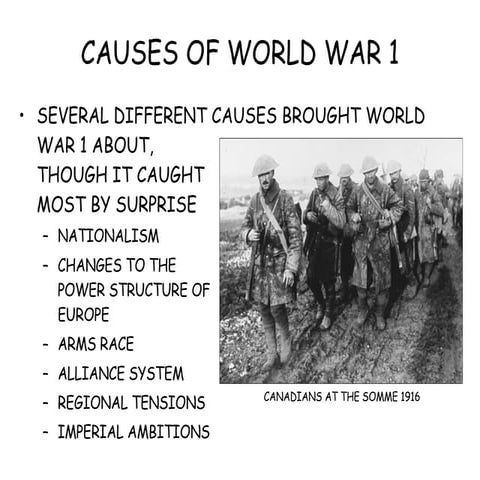 Causes Of World War 1 | PPT