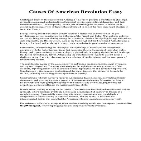 Causes Of American Revolution Essay.pdf
