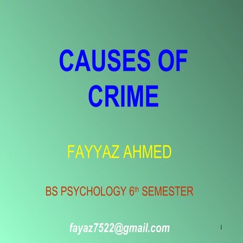 Causes of crimes | PPT