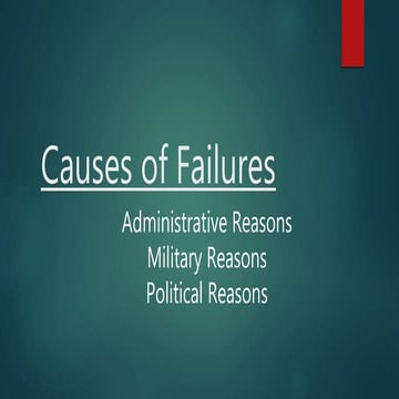 Causes of failures (1) | PPT