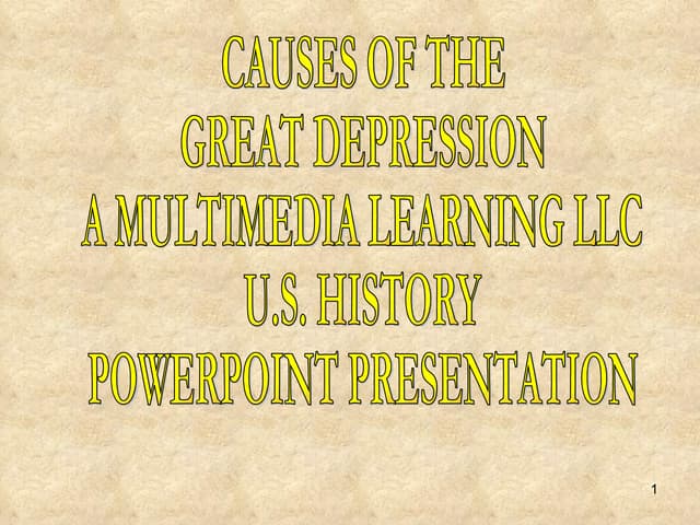 The Great Depression Power Point[1] | PPT