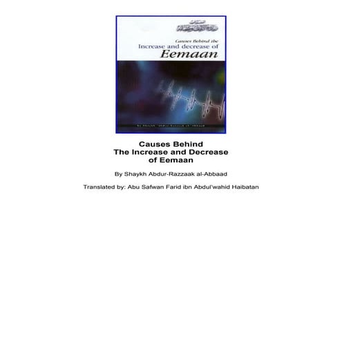 Causes of Increase and Decrease_in Faith (imaan) | PDF