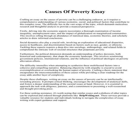 Causes Of Poverty Essay.pdf