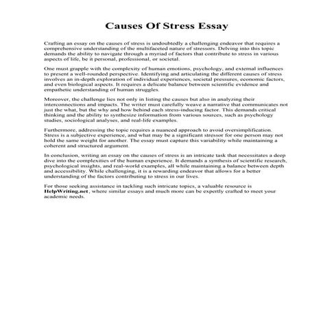 Causes Of Stress Essay.pdf