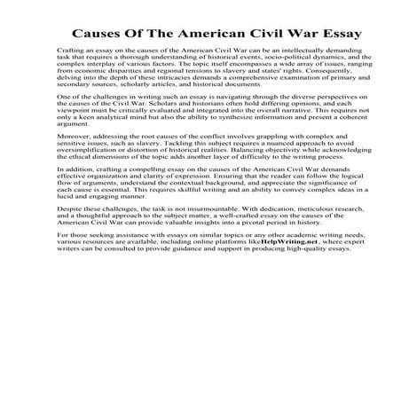 Causes Of The American Civil War Essay.pdf